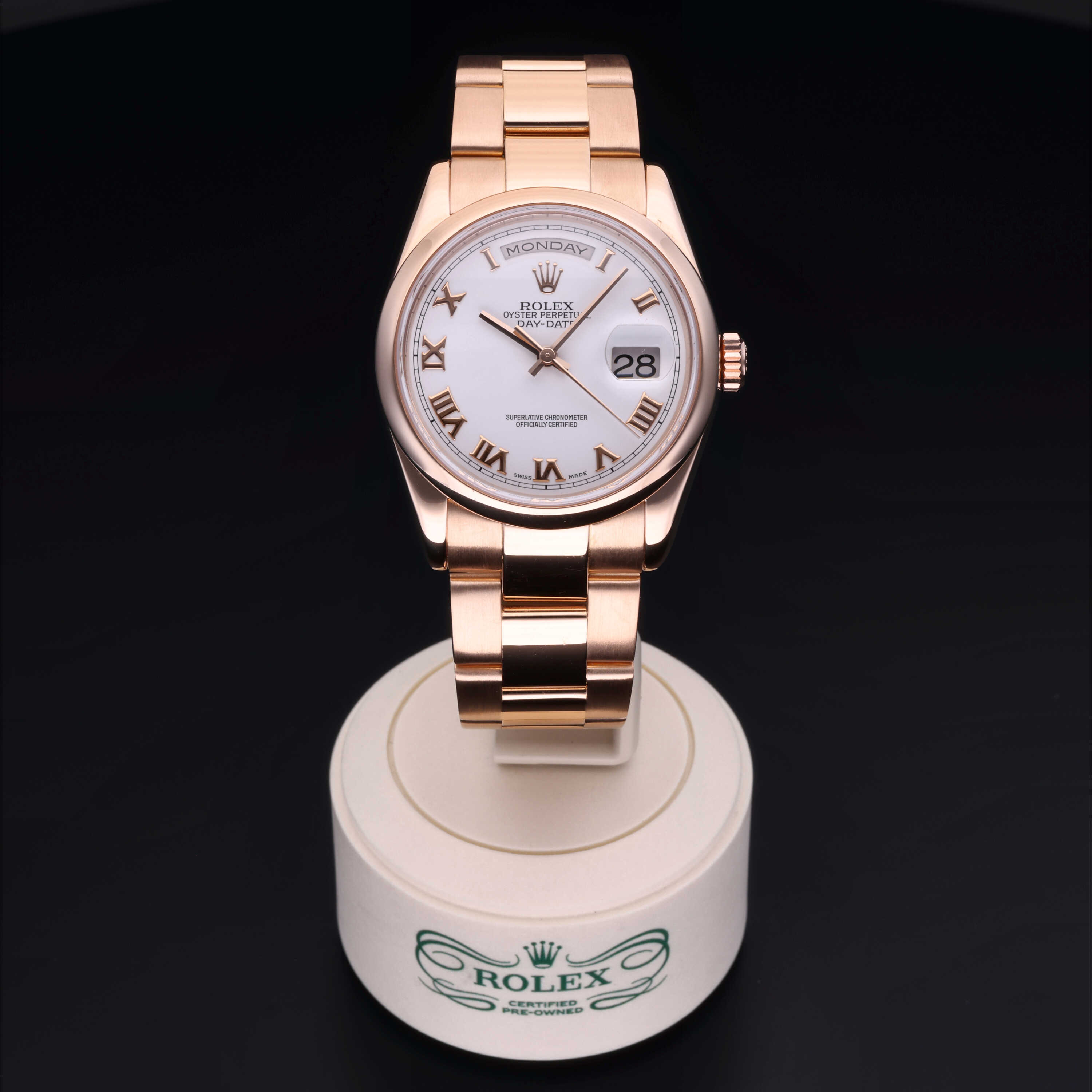 Rolex Certified Pre-Owned Day-Date 36 mm in Everose Gold, 118205 ...