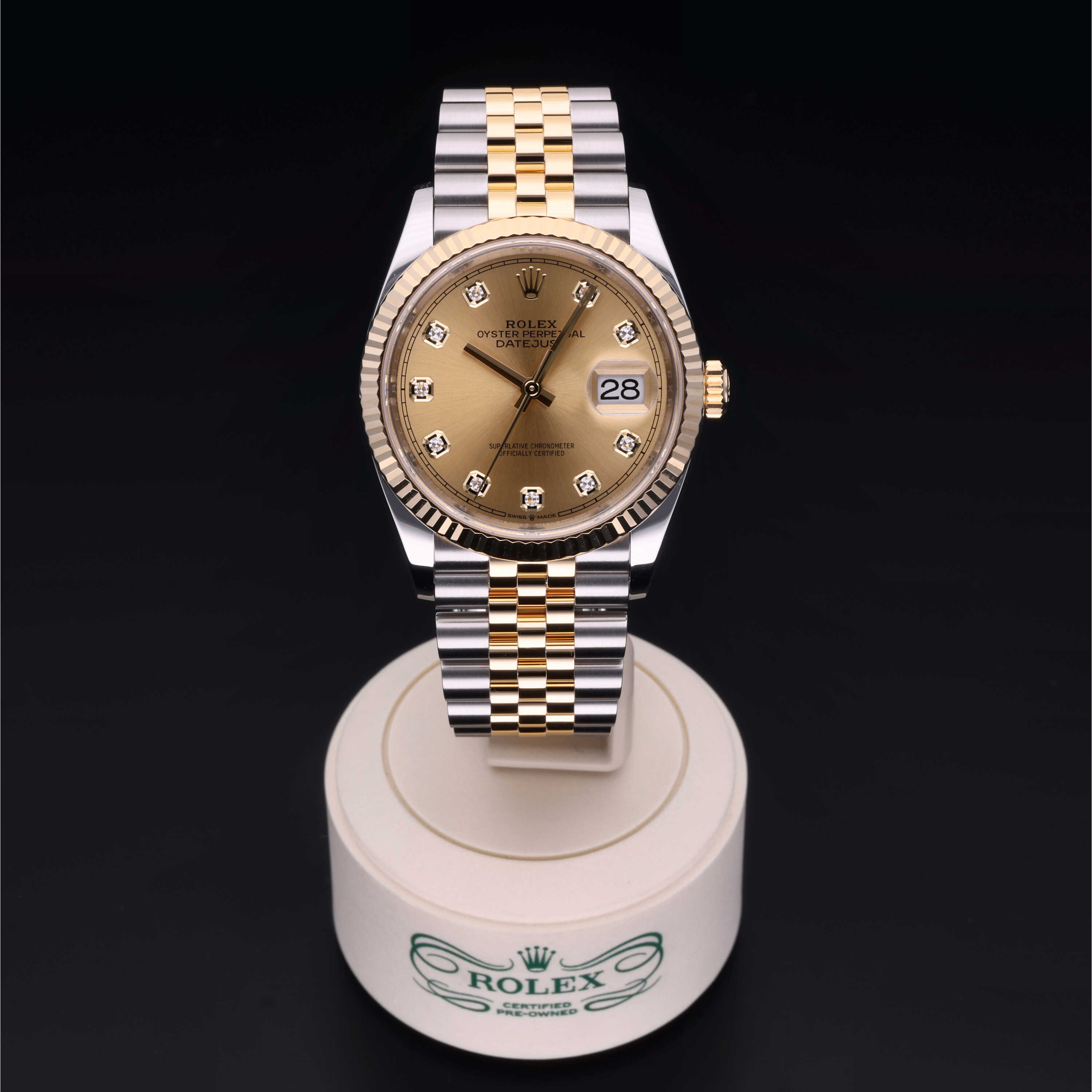 Rolex Certified Pre-Owned Datejust 36 mm in Yellow Rolesor, 126233 ...