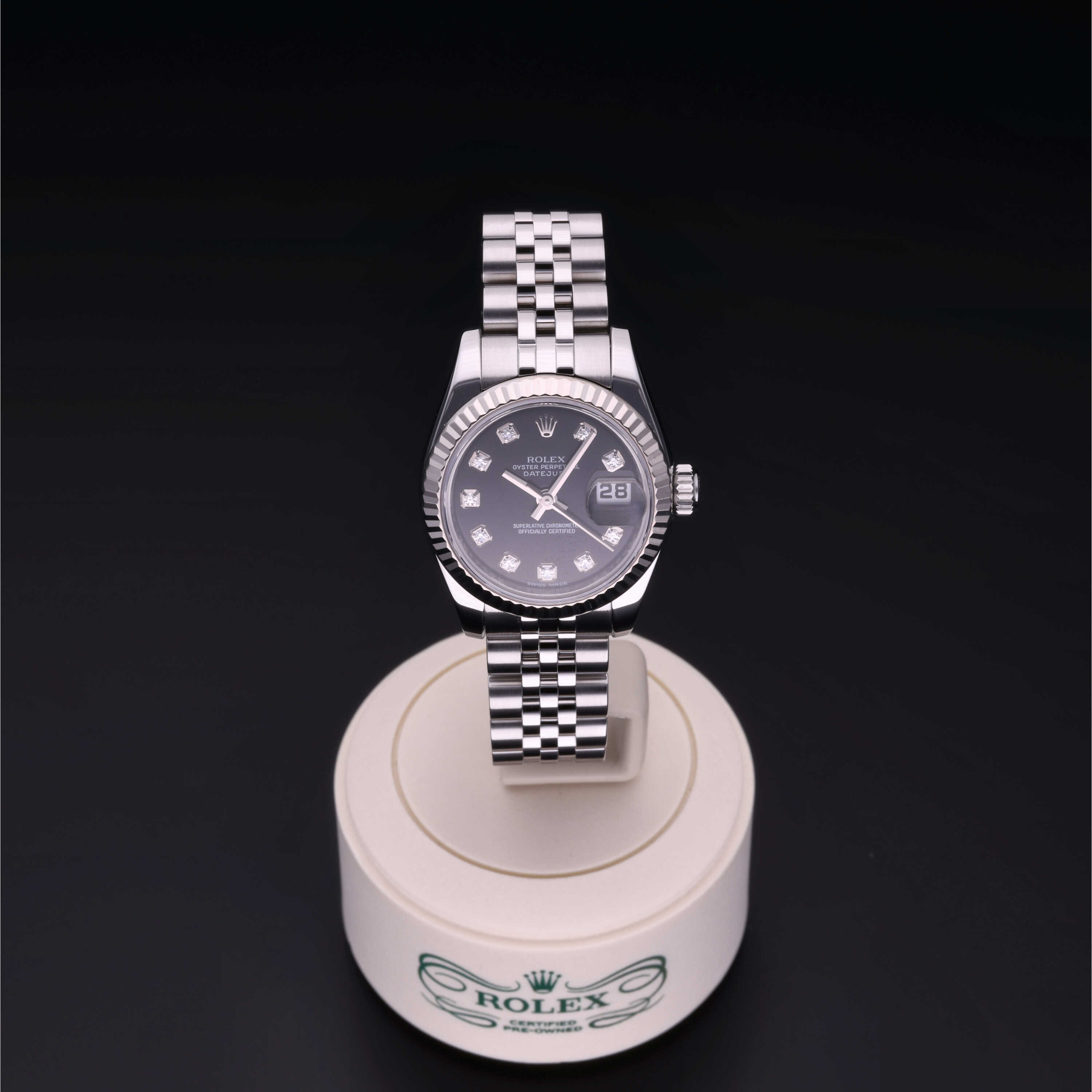 Rolex Certified Pre-Owned Datejust 26 mm in White Rolesor, 179174 ...
